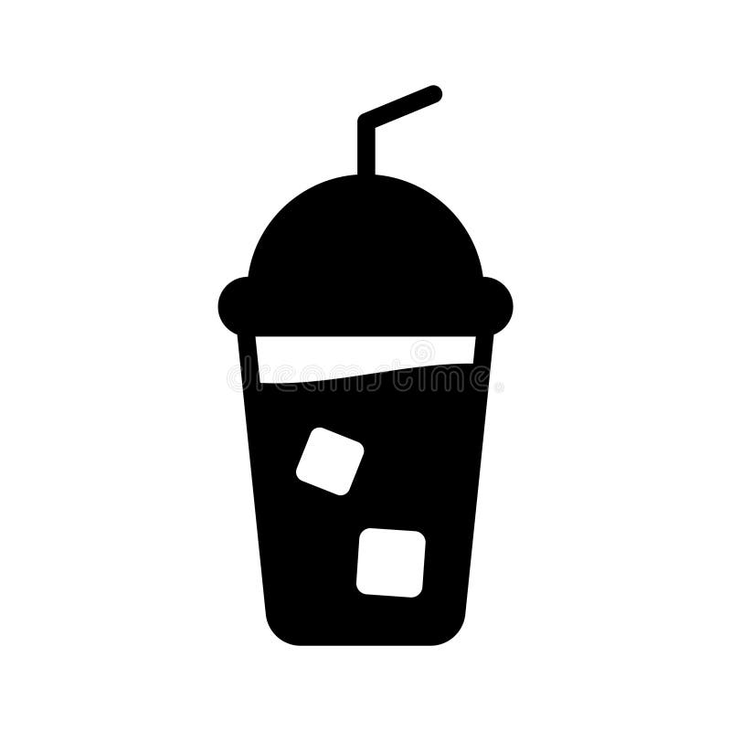 A Cup of Cold Coffee Icon in Modern Style, Ready To Use Vector Stock ...