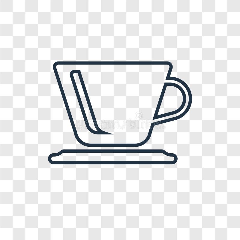 Cup Concept Vector Linear Icon Isolated on Transparent Background, Cup ...
