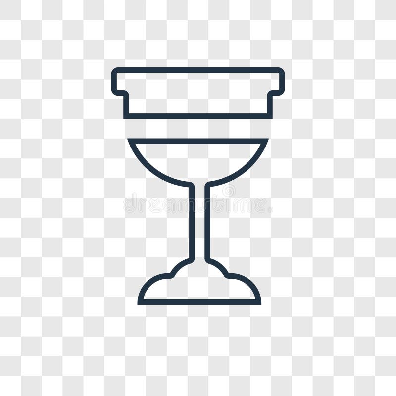 Cup Concept Vector Linear Icon Isolated on Transparent Background, Cup ...