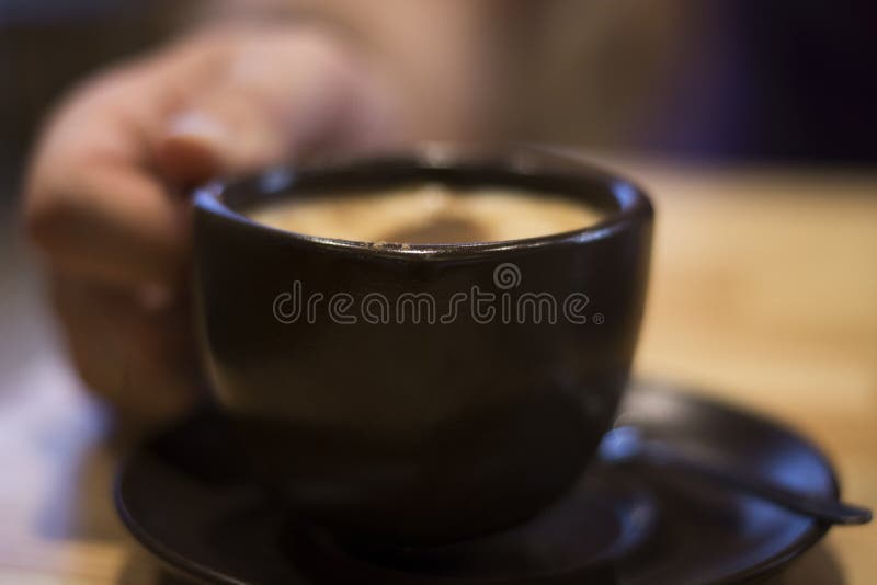 A Cup of Delicious Coffee in Hand Stock Photo - Image of caffe, drink ...