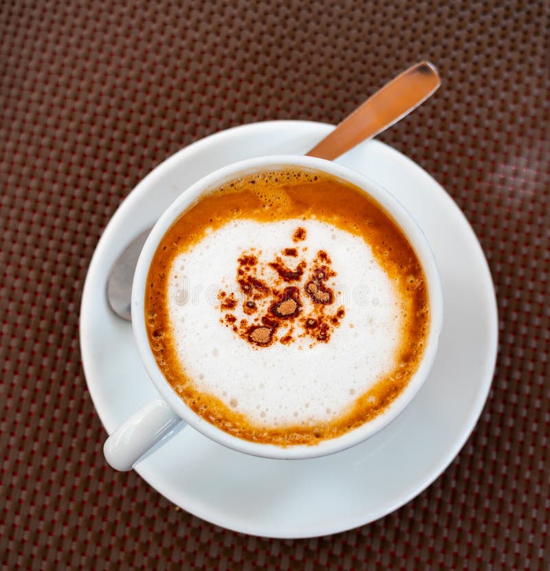 Cup of Delicious Hot Cappuccino Coffee with Foam Stock Photo - Image of ...