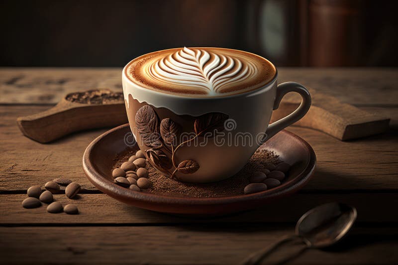 A Cup of Delicious Strong Black Coffee. Illustration AI Generative ...