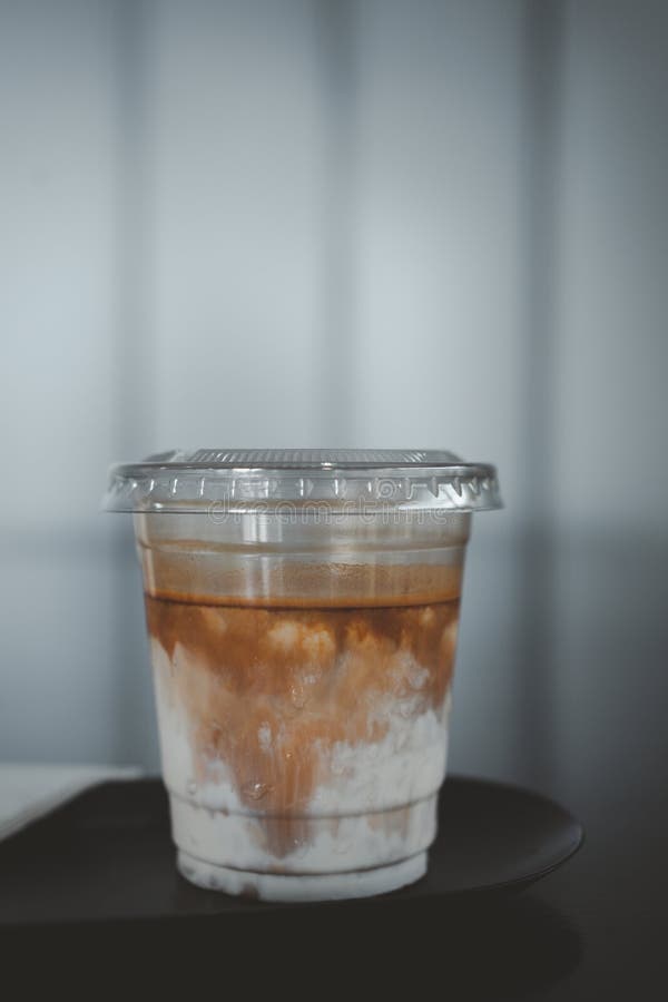Cup of the Dirty Coffee Menu, Layer Separation of Espresso and Milk ...