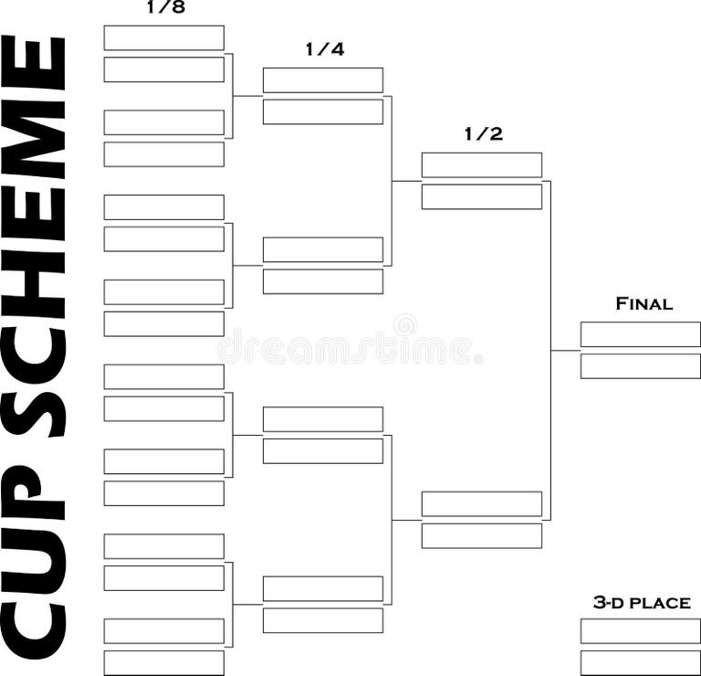 Cup Scheme 1/8 Final. Vector Illustration Stock Vector - Illustration ...