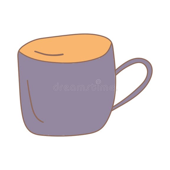 Cup Drink Tea Coffee Purple Element Icon Stock Vector - Illustration of ...