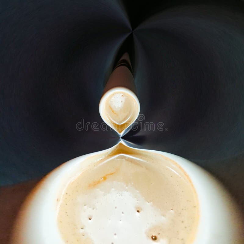 Cup Drop of Fresh Brown Creamy Coffee Abstract Art Stock Image - Image ...