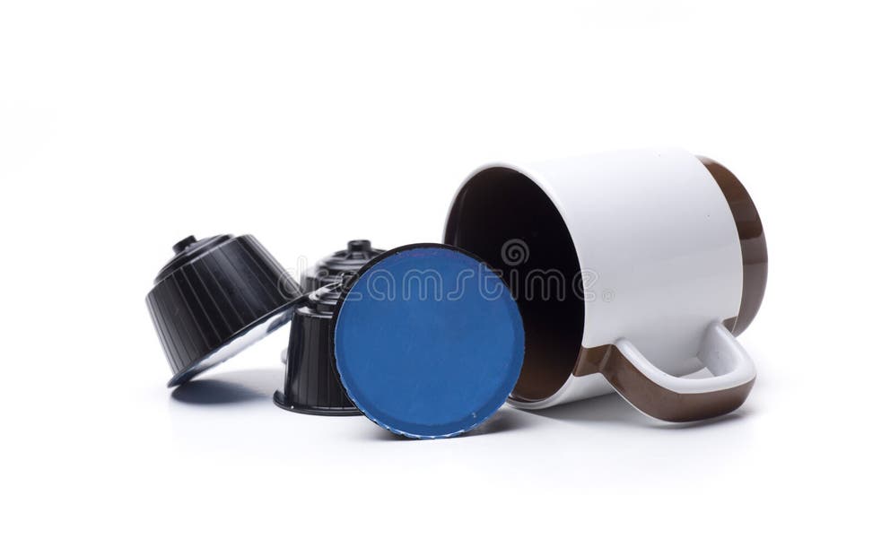 Cup Dumping Coffee Capsules Stock Image - Image of break, snack: 206568583
