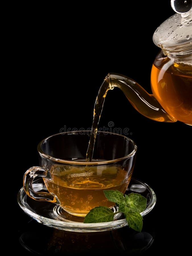 Cup filling by green tea stock image. Image of black - 126045013