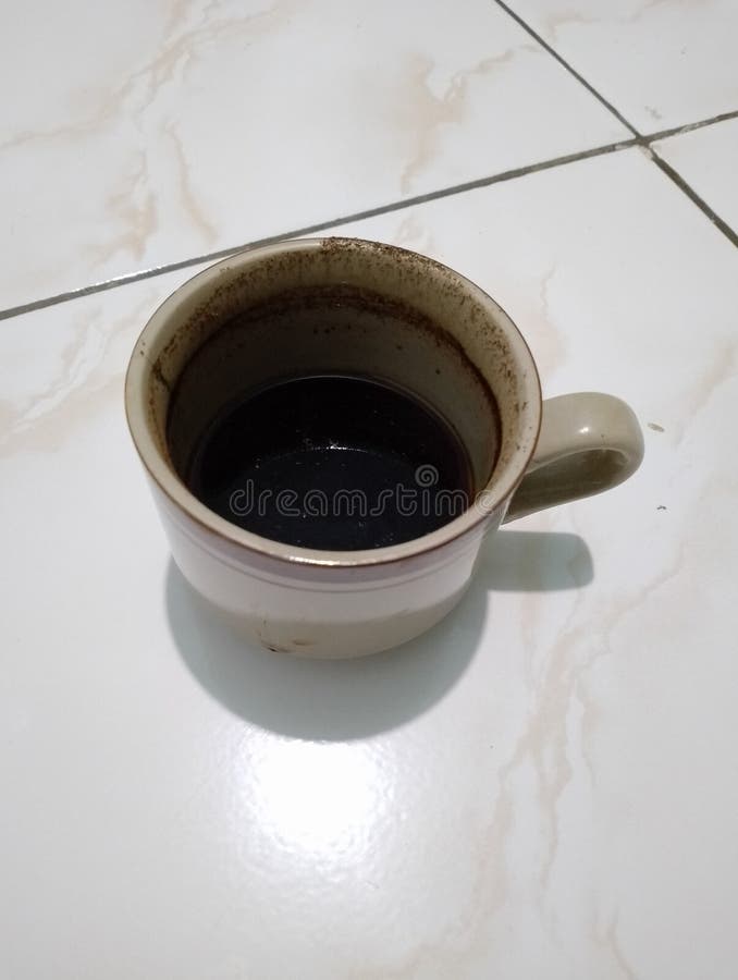 A Cup of almost Finished Black Coffee from Authentic Indonesia Stock Photo - Image of authentic ...