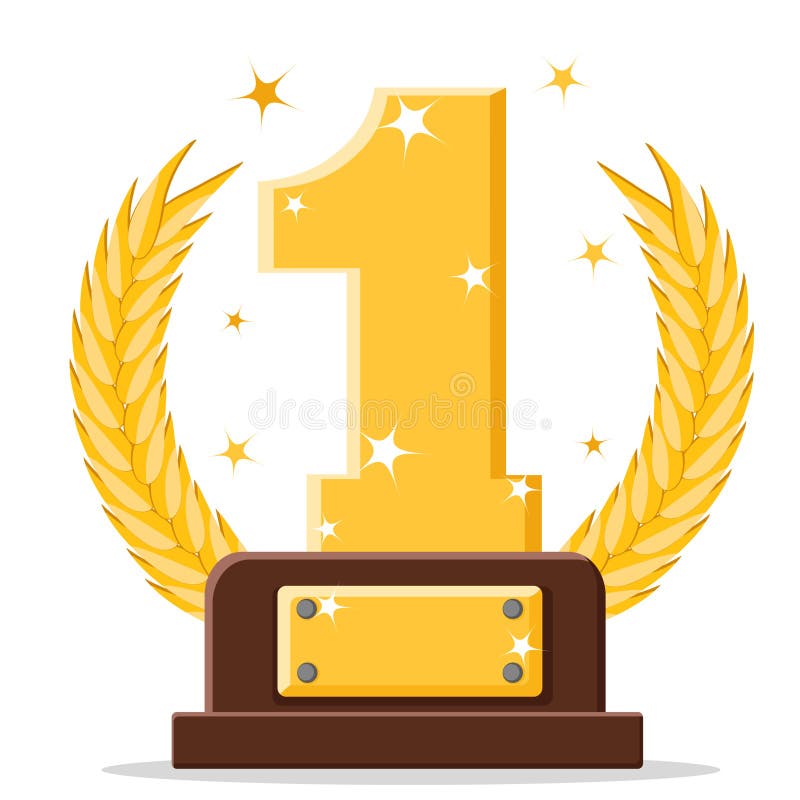 Cup for First Place in the Competition on a White. Stock Vector ...