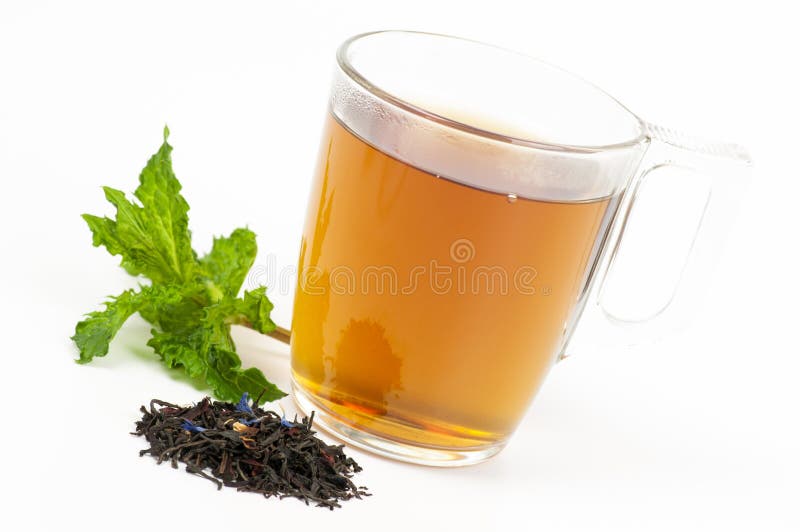 Cup of flavored black tea stock photo. Image of white - 58355456