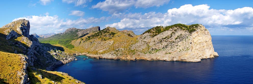Cup Formentor stock photo. Image of panoramic, rock, island - 20901712
