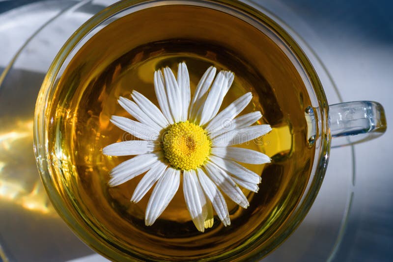Cup of Fragrant Tea Standing on a Wooden, White Table, in the Rays of ...