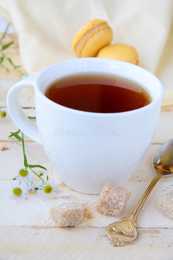 Cup of Fragrant Tea with Sugar Stock Photo - Image of caffeine, drink ...