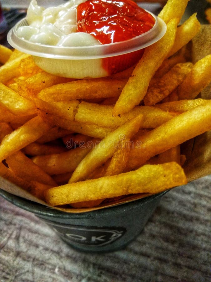 The Cup of French fries editorial stock photo. Image of french - 200606328