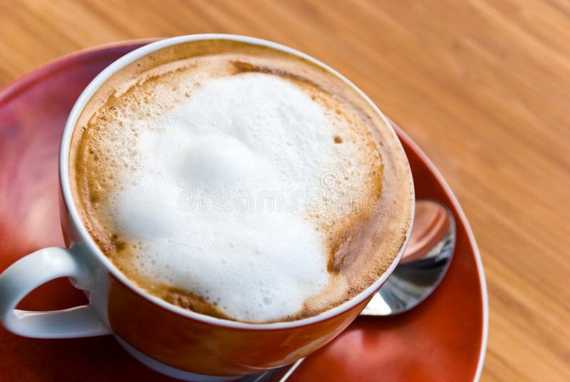 A Cup of Fresh Brewed and Hot Cappuccino Stock Image - Image of brown ...