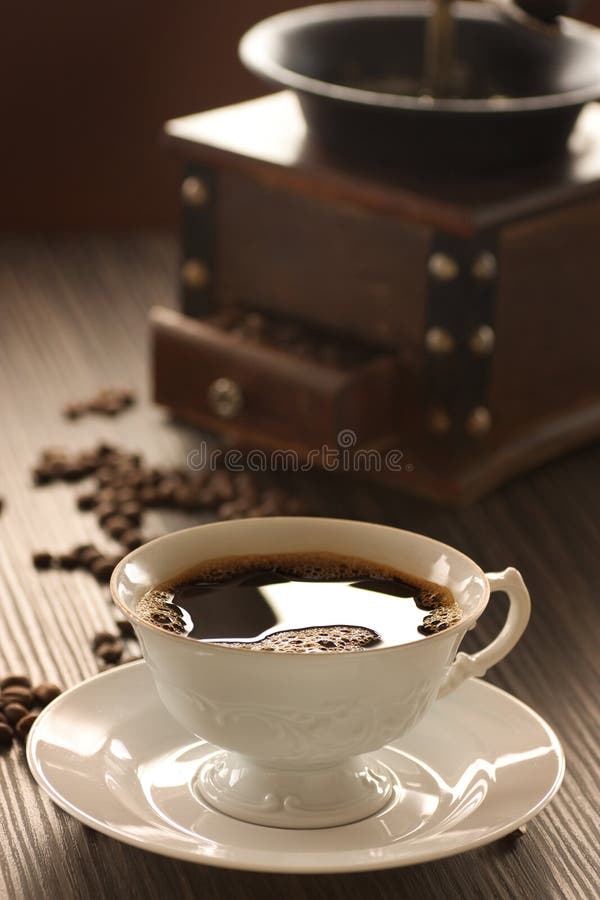 Cup of fresh coffee stock image. Image of aromatic, closeup - 17884505