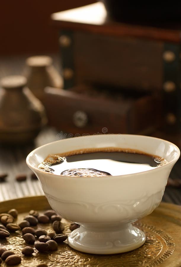 Cup of fresh coffee stock image. Image of grind, cappuccino - 18315757