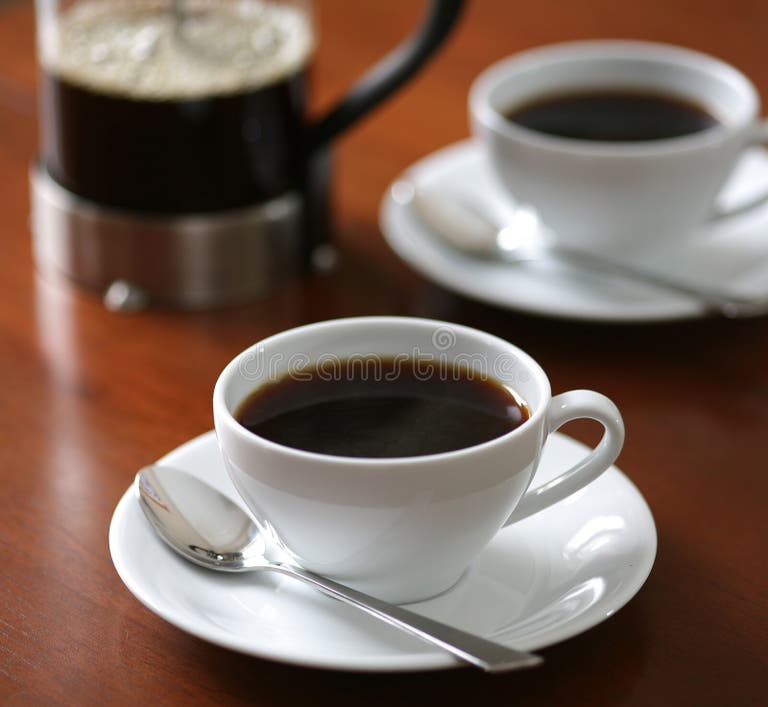 Cup of fresh coffee stock photo. Image of saucer, dark - 3974546