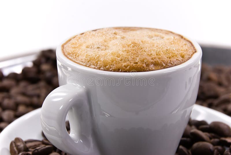A cup of fresh espresso stock photo. Image of beans, mocha - 5950602