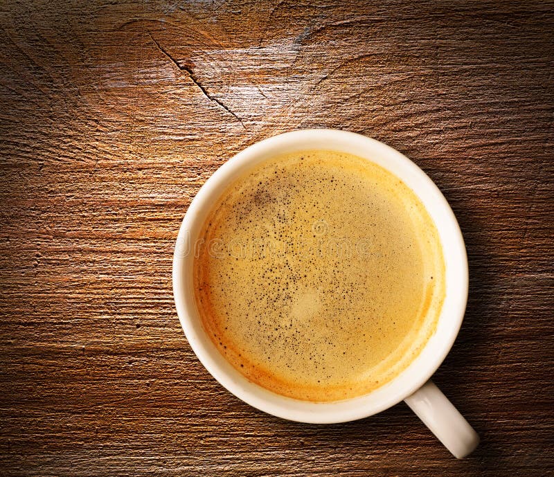 Cup of Fresh Espresso on Table Stock Image - Image of dishware ...