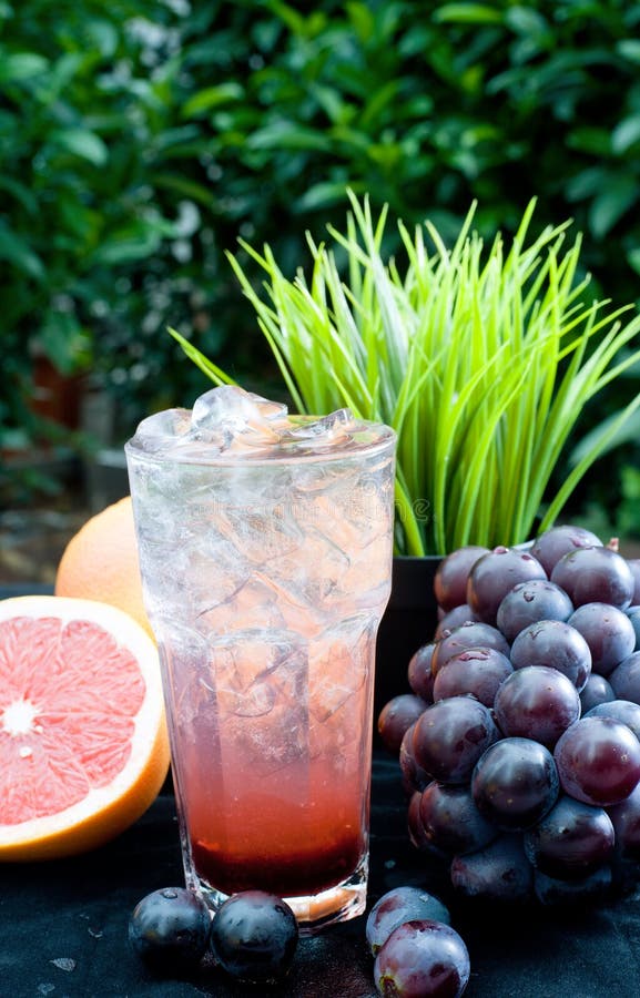 A Cup of Frozen Fruit Tea, Various Fruits Stock Image - Image of drinks ...