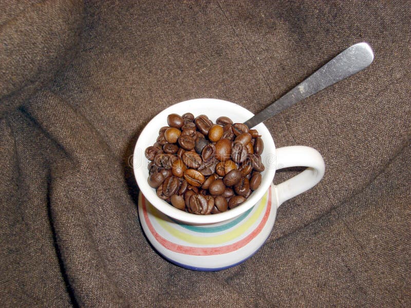 A cup of genuine coffee stock image. Image of caps, overcast - 93996785