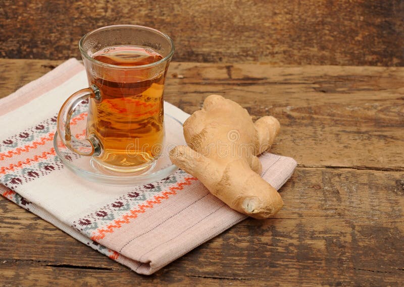 Cup of ginger tea stock image. Image of wood, health - 24590577