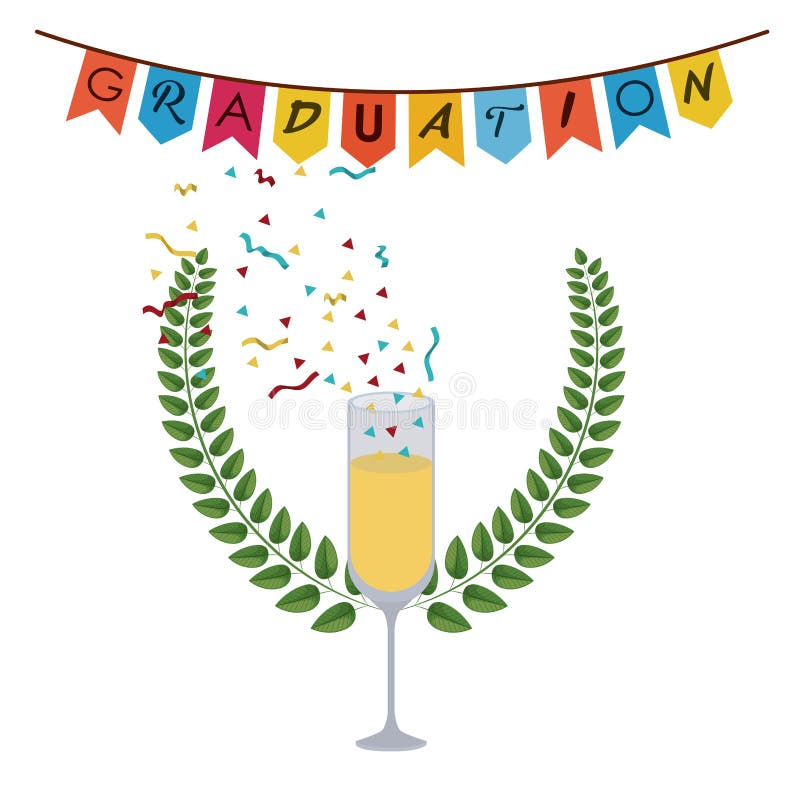Cup of Graduation Celebration Design Stock Vector - Illustration of ...