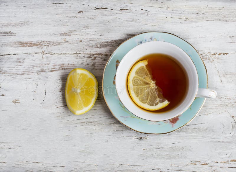 Cup of Green Tea with Lemon Stock Image - Image of closeup, teacup ...