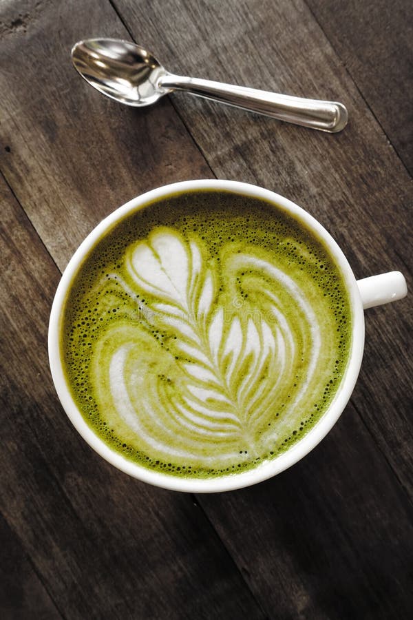 A Cup of Green Tea Matcha Latte Stock Photo - Image of barista ...
