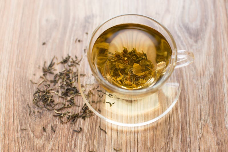 Cup with green tea stock image. Image of organic, healthy - 33561603