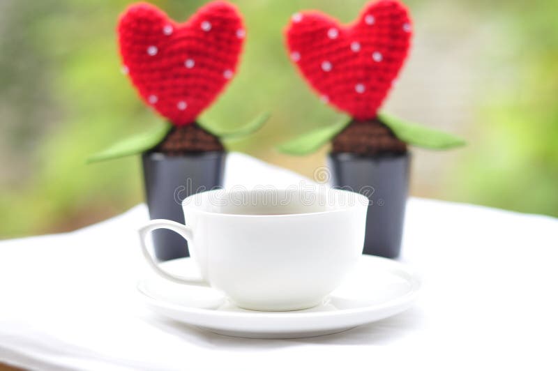 Cup and Heart shape stock image. Image of heart, valentine - 37871811