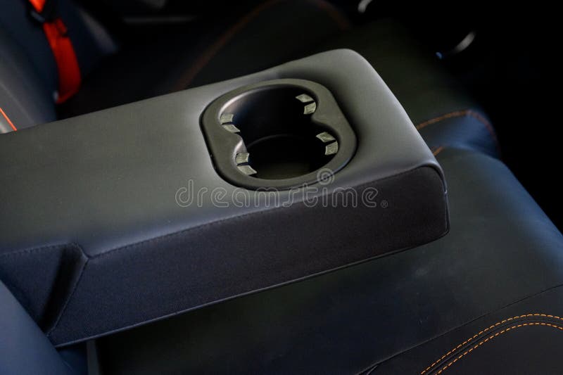 Cup Holders Inside Modern Car Interior Stock Image - Image of luxury ...