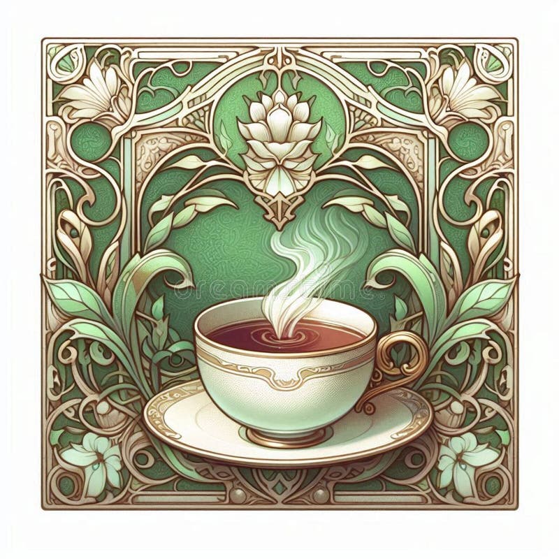 A cup of hot chamomile tea stock illustration. Illustration of drink ...