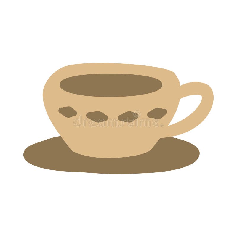 A Cup of Hot Coffee Aesthetic Design Stock Vector - Illustration of ...