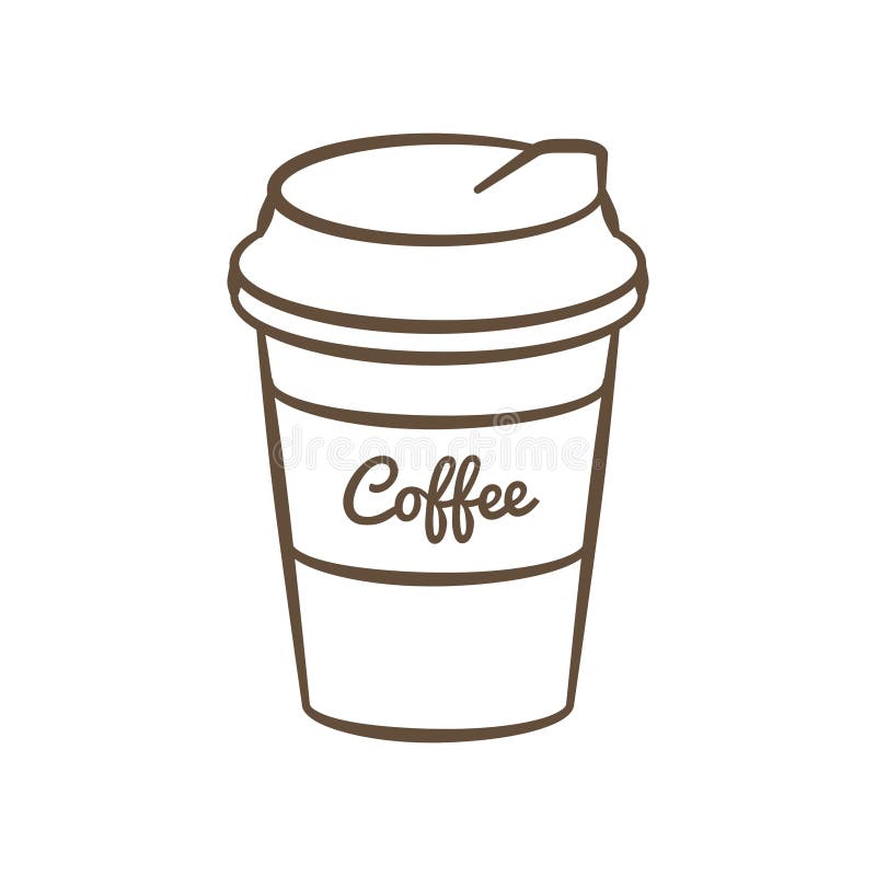 A Cup of Hot Coffee Aesthetic Design Icon Stock Illustration ...
