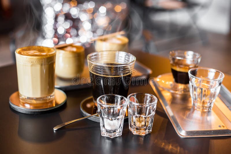 A Cup of Hot Coffee in Coffee Shop Stock Image - Image of closeup ...