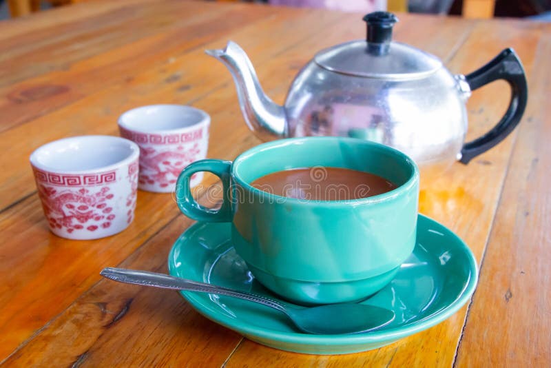 Cup of hot milk tea stock image. Image of restaurant - 232732745