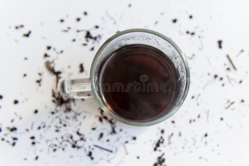 A cup of hot tea. stock image. Image of teapot, background - 263935457