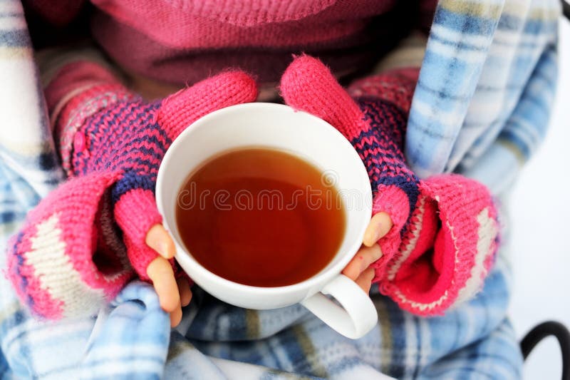 Cup of Hot Tea in Child Girl S Hands Stock Photo - Image of closeup ...