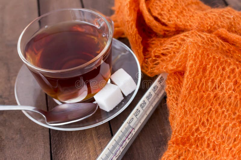 A Cup of Hot Tea in a Cold Room Stock Image - Image of instrument ...