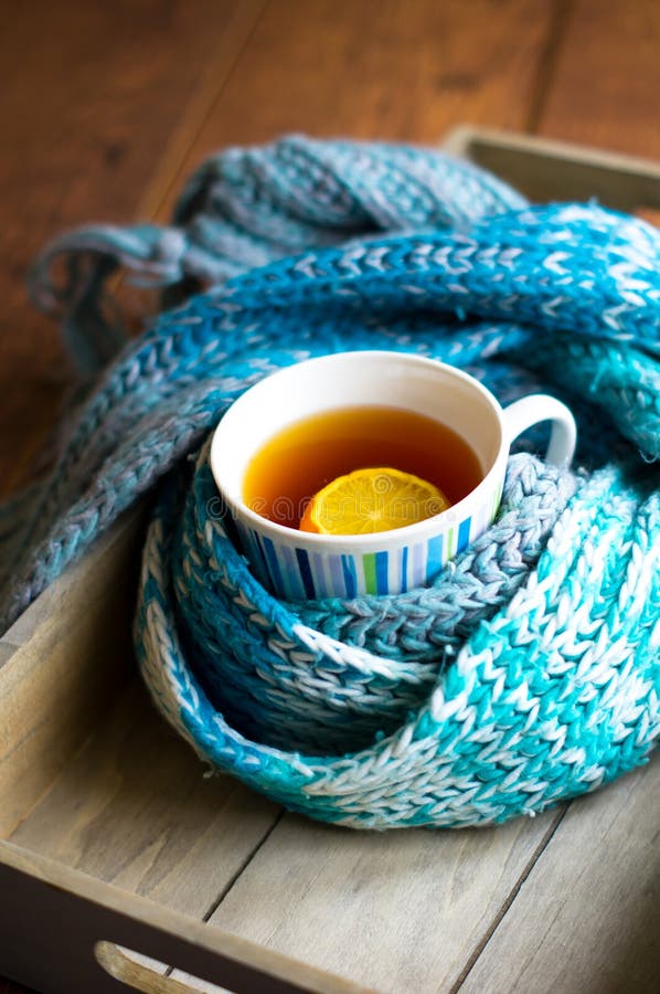 Cup of Hot Tea in the Cold Time Stock Photo - Image of infection, lemon ...