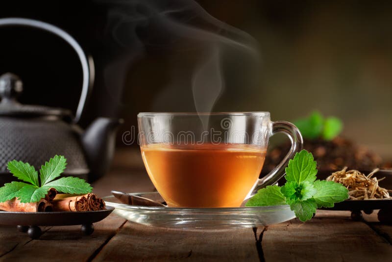 Cup of Hot Tea with Mint Leaves and Spices Stock Image - Image of taste ...