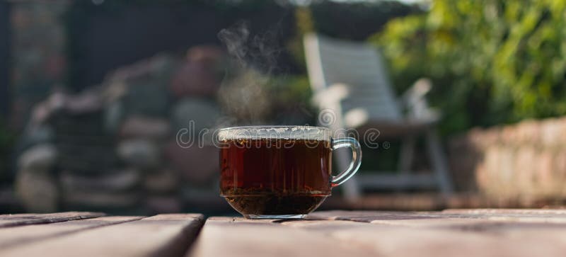 A Cup of Hot Tea on the Plank Floor Stock Photo - Image of liquid, tale ...