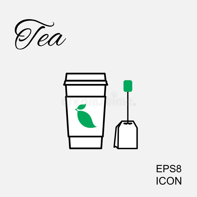 Cup of Hot Tea Vector Icon stock vector. Illustration of graphic - 93742692