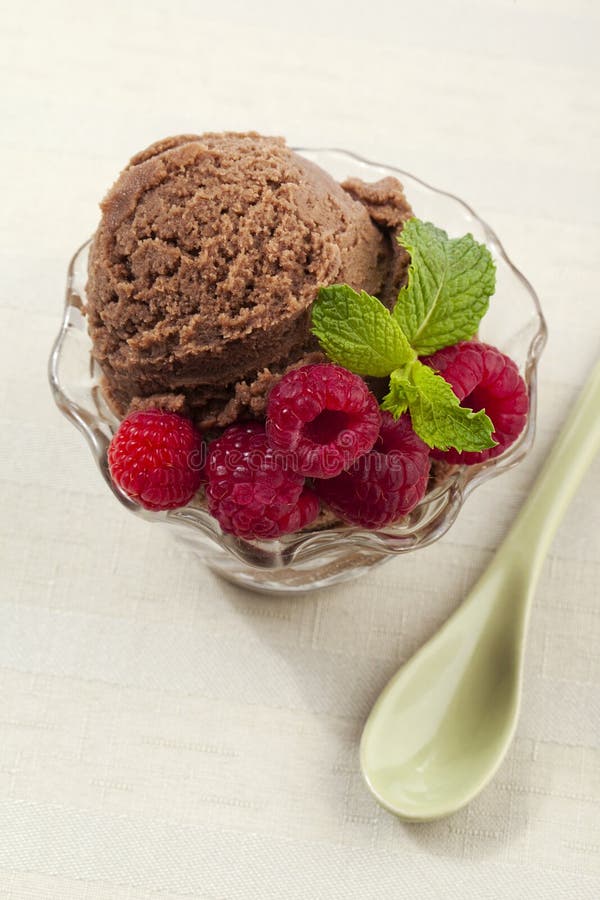Cup of Ice Cream with Raspberries Stock Image - Image of ingredient ...
