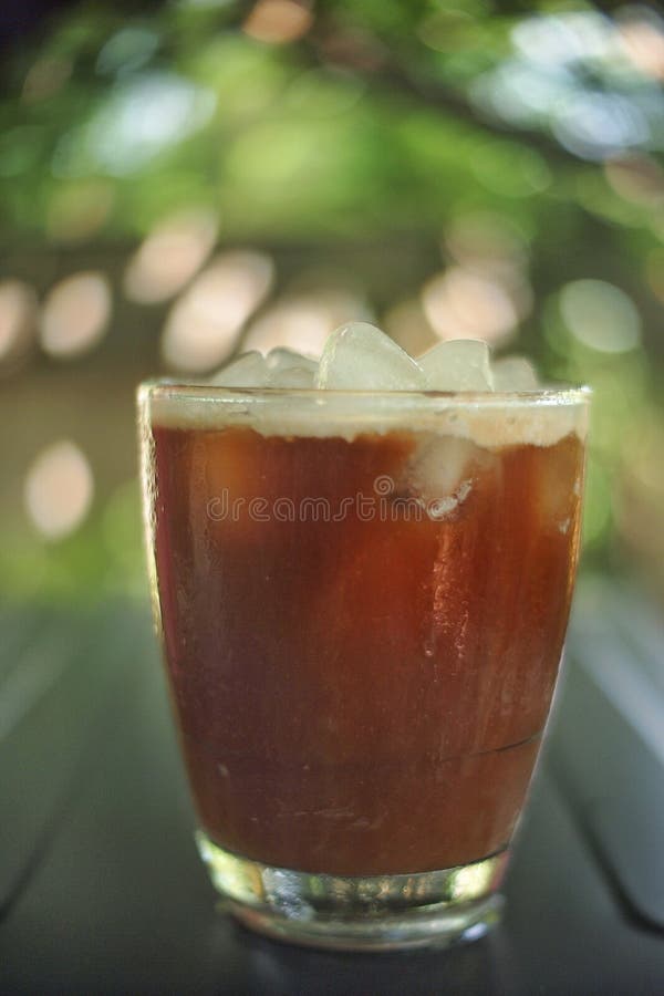 A Cup of Iced Americano Coffee Stock Photo - Image of iced, americano ...