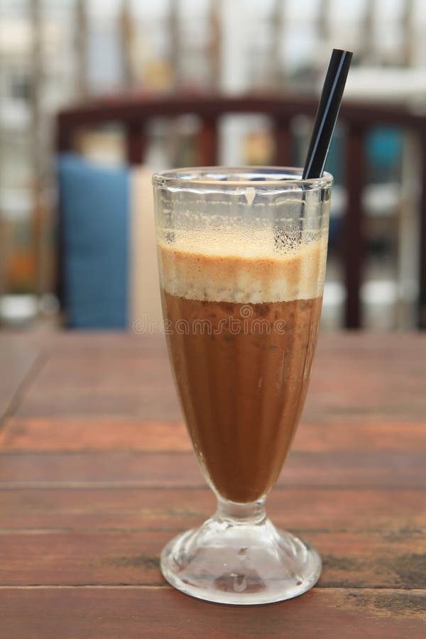 Cup of Iced Cafe Latte Coffee Stock Image - Image of latte, gourmet ...