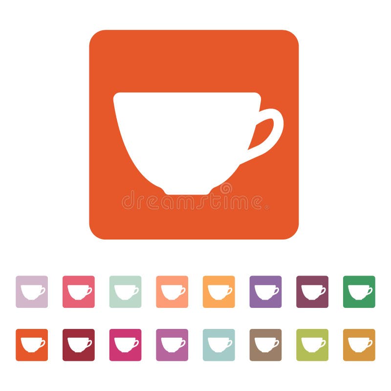 The cup icon. Tea symbol stock vector. Illustration of element - 78835409